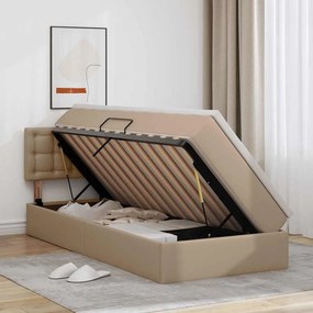 Postel s úložným prostorem a matrací Cappuccino 90 x 200 cm 3370380
