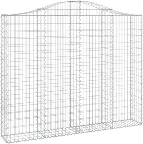 Klenutý gabionový koš 200 x 30 x 160/180 cm pozinkované železo 153388