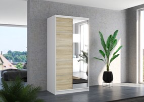 ADRK Furniture Posuvná skříň se zrcadlem ORLANDO 100 ADRK-SW-ORL-W-S-100