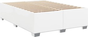 Box spring postel s matrací bílá 140 x 190 cm umělá kůže 3285210