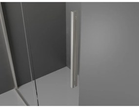 Mexen Velar L, sprchový kout s posuvnými dveřmi 120 x 75 cm, 8mm sklo námraza, broušená ocel, 871-120-075-33-97
