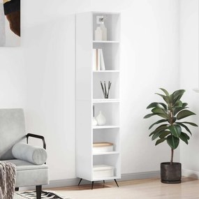 vidaXL Skříň highboard 34,5x32,5x180 cm kompozitní dřevo [3189804] Barva: bílá s vysokým leskem