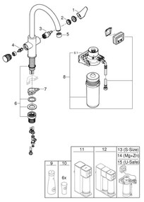 GROHE 30593000 - Dřezová baterie BLUE PURE C-výpusť lesklý chrom