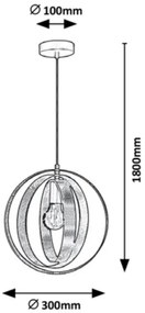 Rabalux - Lustr na lanku 1xE27/60W/230V