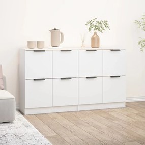 Příborníky 2 ks bílé 60 x 30 x 70 cm kompozitní dřevo 3115804