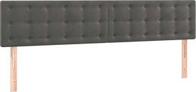 Box spring postel s matrací tmavě šedá 200x200 cm samet 3127752
