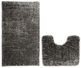 Tmavě šedé WC koupelnové předložky v sadě 2 ks 80x50 cm Bati – Restilo