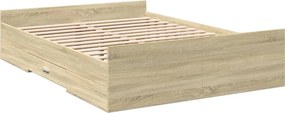 Rám postele se zásuvkami dub sonoma 120x190 cm kompozitní dřevo 3280323