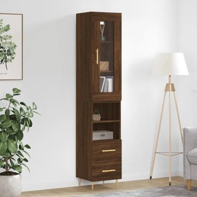 Skříň highboard hnědý dub 34,5 x 34 x 180 cm kompozitní dřevo - Default Title