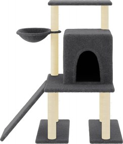 Škrabadlo pro kočky se sisalovými sloupky tmavě šedé 96,5 cm 172078