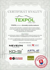 TEXPOL TOPPER PUR 3 cm - vrchní matrace z PUR pěny