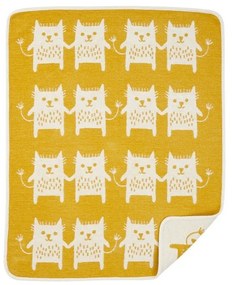 Bavlněná dětská deka chenille Little Me yellow 70x90, Klippan Švédsko Žlutá