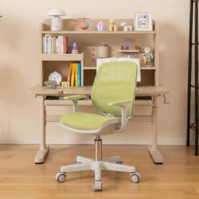 Costway Výškově nastavitelná dětská otočná židle s brzdou, ergonomická psací