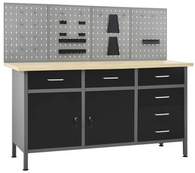 Pracovní stůl se čtyřmi nástěnnými panely 3053430