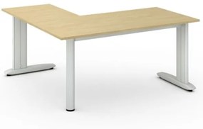 Rohový kancelářský psací stůl PRIMO FLEXIBLE 1600 x 1600 mm, bříza