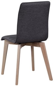 Tmavě šedá/bělená jídelní židle Rowico Tibra