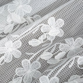 ZÁCLONA NA KROUŽCÍCH SADIE 300X150 CM BÍLÁ