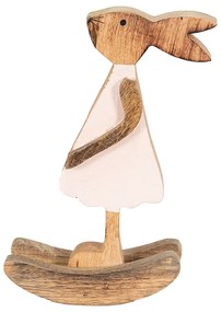 Dřevěná dekorace králíčí dívka v šatičkách M - 14*7*25 cm