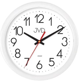 JVD Bílé nástěnné netikající hodiny JVD H608.1