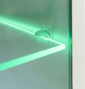 vidaXL 5dílná obývací stěna s LED osvětlením s vysokým leskem [246027] Barva: Černá