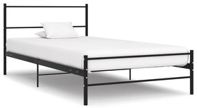 284689 vidaXL Rám postele černý kov 100 x 200 cm