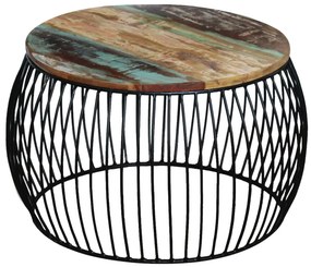 Konferenční stolek kulatý masivní recyklované dřevo 68 x 37 cm 243300