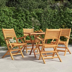Skládací židle 4 ks 55x62x90 cm masivní teak 3155067