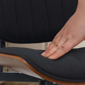 Konferenční židle Tiffin látka – ořechová/černá