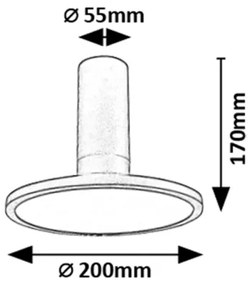 Rabalux 71323 - LED Stropní svítidlo OVIDIA LED/20W/230V 3000K černá