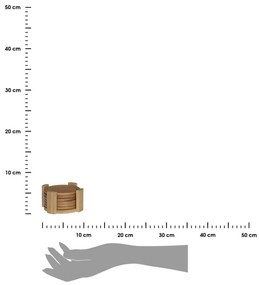 Sada bambusových podtácků Lin 6 ks hnědá