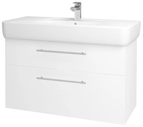 Dřevojas Koupelnová skříň Q MAX SZZ2 100 Varianta: M01 Bílá mat / Úchytka T02 / M01 Bílá mat