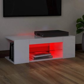 vidaXL TV skříňka s LED osvětlením 90 x 39 x 30 cm [804244] Barva: Betonová šedá