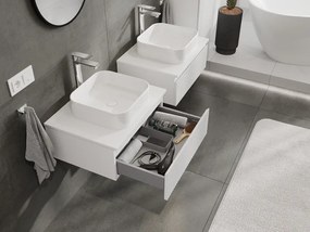 Mexen Rivel, koupelnová skříňka 60 cm, 1 zásuvka, drážkovaná, bílá matná, 91A20-06023-1-BF01