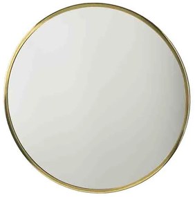 Villa Collection Kulaté zrcadlo s kovovým rámem Vardo Brass 80 cm