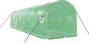 Skleník s ocelovým rámem zelený 16 m² 8 x 2 x 2 m 3188019