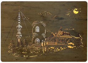 Li-Go "Kleť" světelný obraz 230V 90x62cm provedení povrchu: bílá
