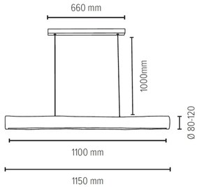 Spot-Light 69680104 - LED Stmívatelný lustr na lanku LUCAS LED/33W/230V
