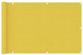 310997 vidaXL Balkonová zástěna žlutá 90 x 400 cm HDPE
