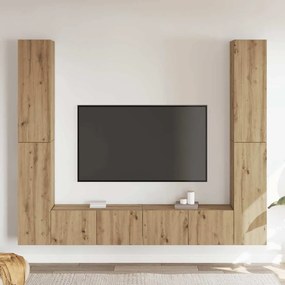 Nástěnné TV skříňky 6 ks dub artisan kompozitní 3328986