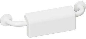 Bemeta Design HELP: Madlo se zádovou opěrkou k WC 500 mm, bílé, s krytkou -