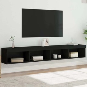 vidaXL TV skříňky s LED osvětlením 2 ks 100 x 30 x 30 cm [837160] Barva: Černá
