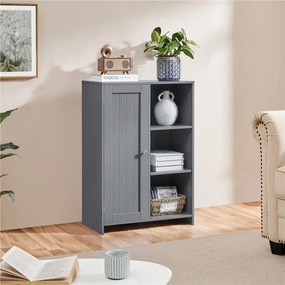Koupelnová skříňka Yaheetech – bílá, 56 cm (délka) × 30 cm (šířka) × 81 cm (výška), nové provedení (267536631628)