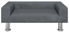Dětská pohovka tmavě šedá 70 x 45 x 26,5 cm samet - Default Title