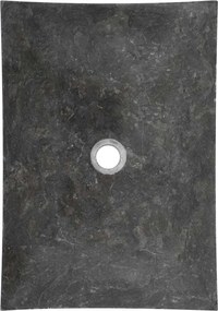 Umyvadlo 50 x 35 x 12 cm mramor černé 142764