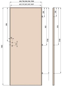 Dřevěné dveře MODERN 01/V Dýha - Dub Bronz