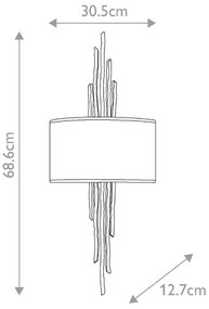Hinkley HK-SPYRE2-MMB - Nástěnné svítidlo SPYRE 2xE14/60W/230V šedá