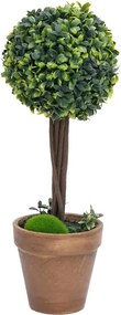 Umělé zimostrázy ve tvaru koule 2 ks s květináči zelené 41 cm 336516
