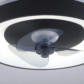LD 14644-18 LED stropní svítidlo s ventilátorem černé, časovač, stmívatelné paměťová funkce, 2700-5000K - JUST LIGHT