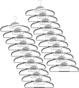 Plastová ramínka na oblečení 41 cm sada 20ks SPRINGOS HG0082 šedá