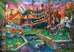 RAVENSBURGER Puzzle Pirátský minigolf / 1000 dílků / USA Jigsaw Nation